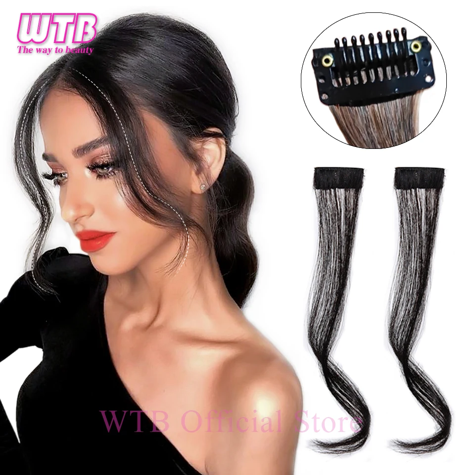 WTB-Synthetic-Long-Wavy-Clip-in-Front-Hair-Bangs-Side-Fringe-Hair ...