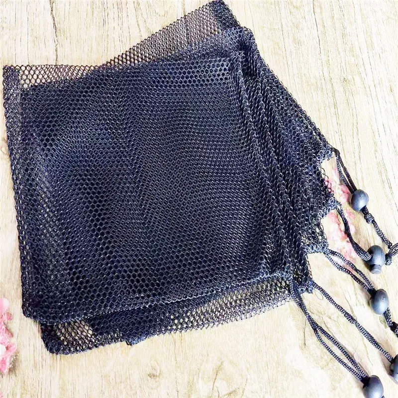 POCHETTE DE SAC ,Black-15cm x 20cm--Sac en filet en maille noire, sac à ...