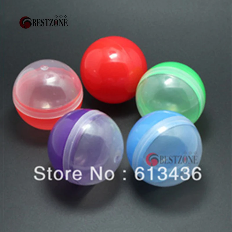 100Pcs/Lot 50MM Diameter Plastic PP Toy Capsules Round Ball Mixed ...