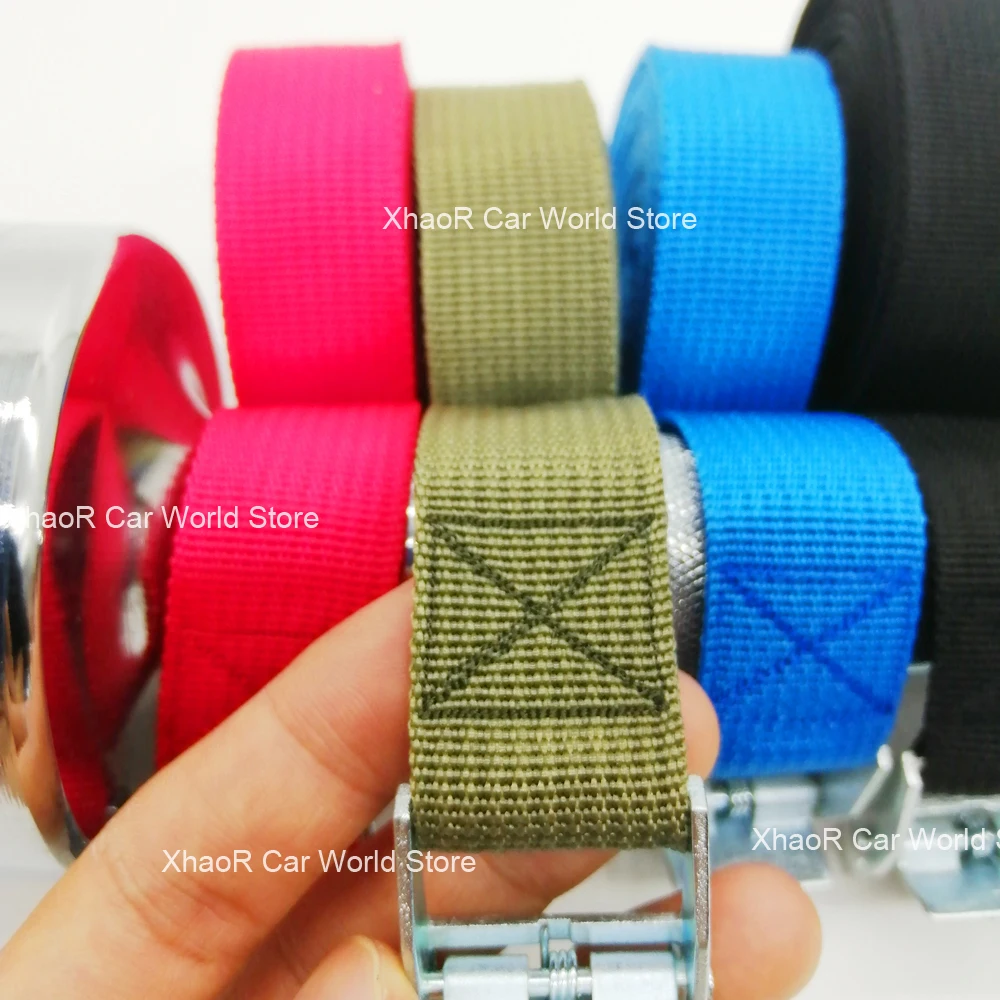 Sangle à cliquet,Black--Sangles D'arrimage À Boucle En Métal, 2m ...