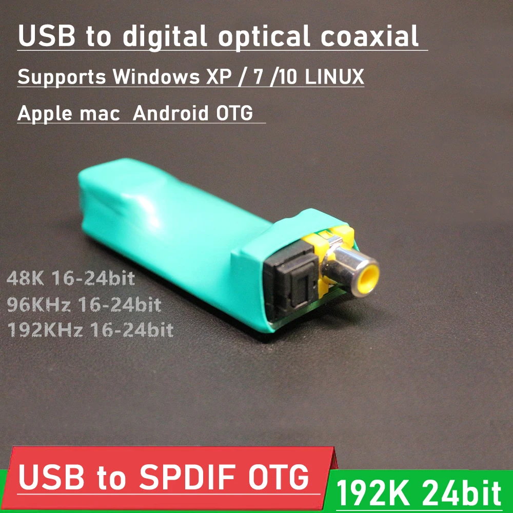 USB-to-digital-optical-coaxial-output-USB-to-SPDIF-OTG-USB-192K-24bit ...