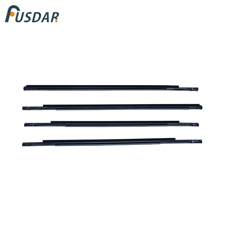 4PCS-L-R-Front-Rear-Door-Window-Belt-Molding-Weatherstrip-Fit-For ...