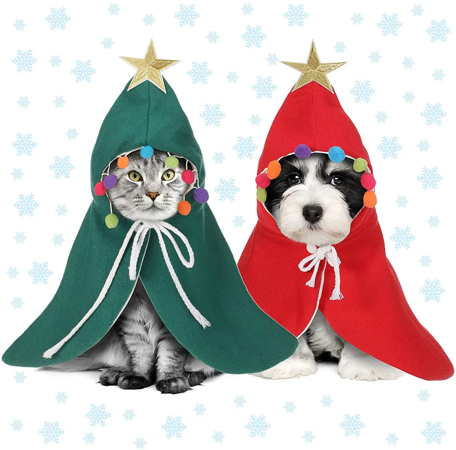 Disfraz de perro de Navidad, capa de gato y mascota, capa de Navidad ...