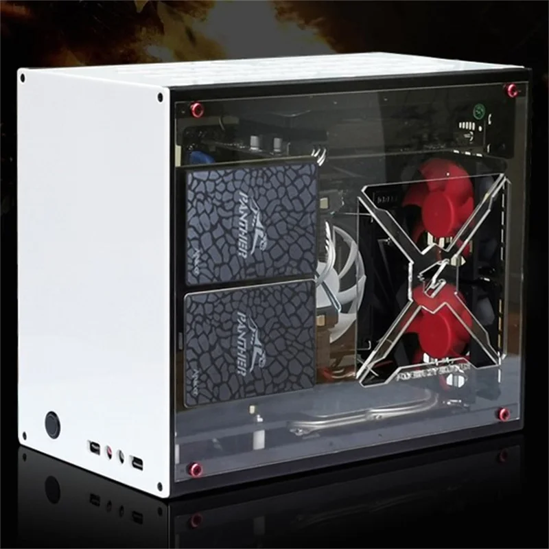 Micro ATX Case, Mini-ITX Gaming PC Case Tempered Glass, 53% OFF