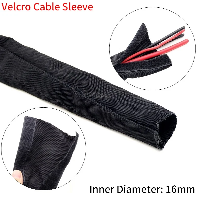 Cable-Sleeve-16mm-With-Velcro-Tape-PET-Braided-Computer-Cable-Sock ...