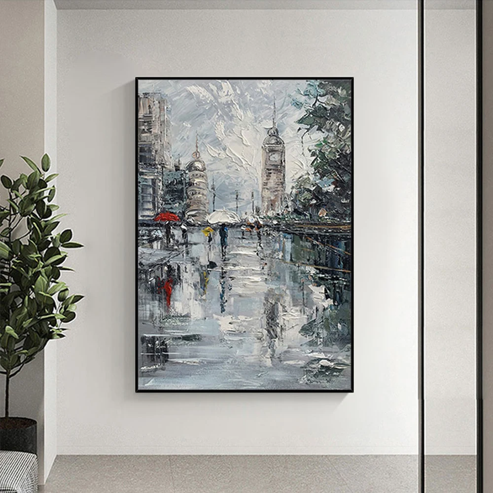 100-Handmade-Paintings-On-The-Wall-Oil-Paintings-On-Canvas-The-Street ...