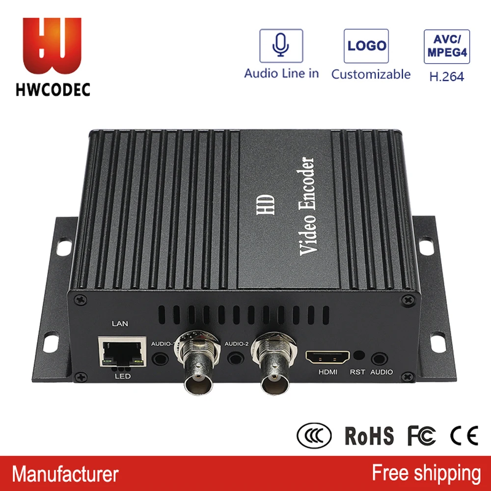 Hwcodec H5112b H264 Encoder Iptv Encoder 1 Channel Hdmi 2 Channels Cvbs Bnc Video Encoder Udp ...