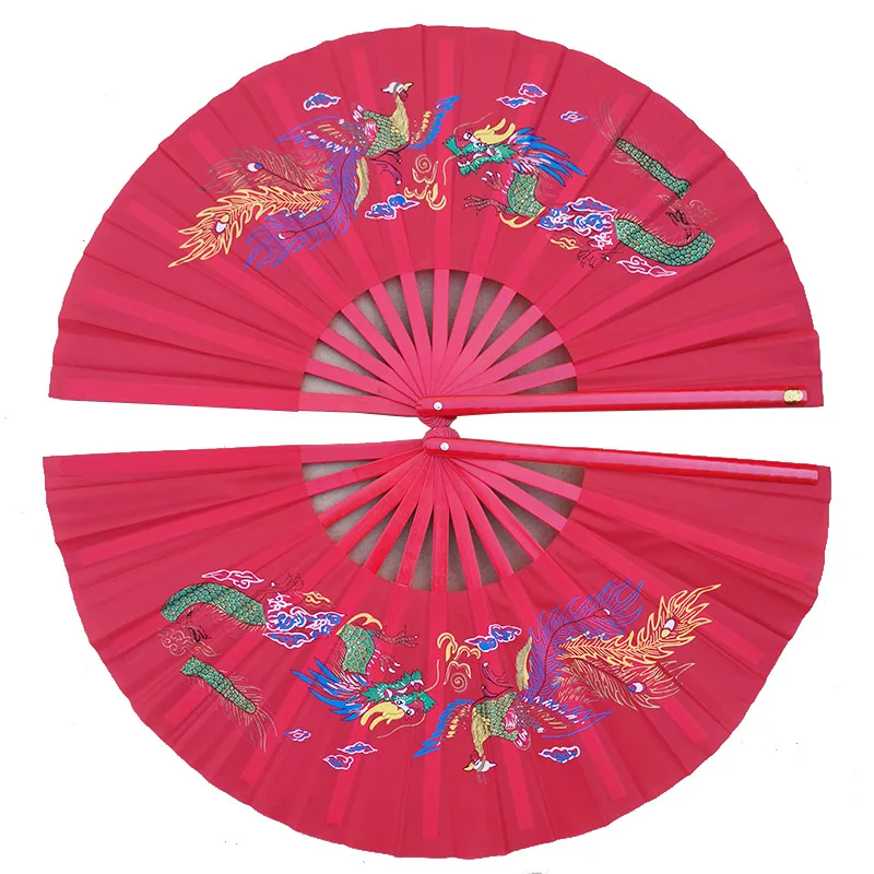 Kung Fu Fan Tai Chi Double Hand Fan Bamboo Fan Left And Right Hand Fan ...