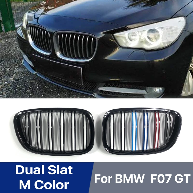 Front Bumper Kidney Grille M Design Black Double Slat Grill For Bmw F07 ...