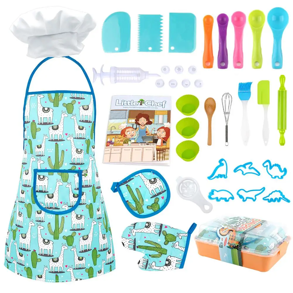Real Kids Cooking Set Safe And Secure Kitchen Baking Utensils For ...