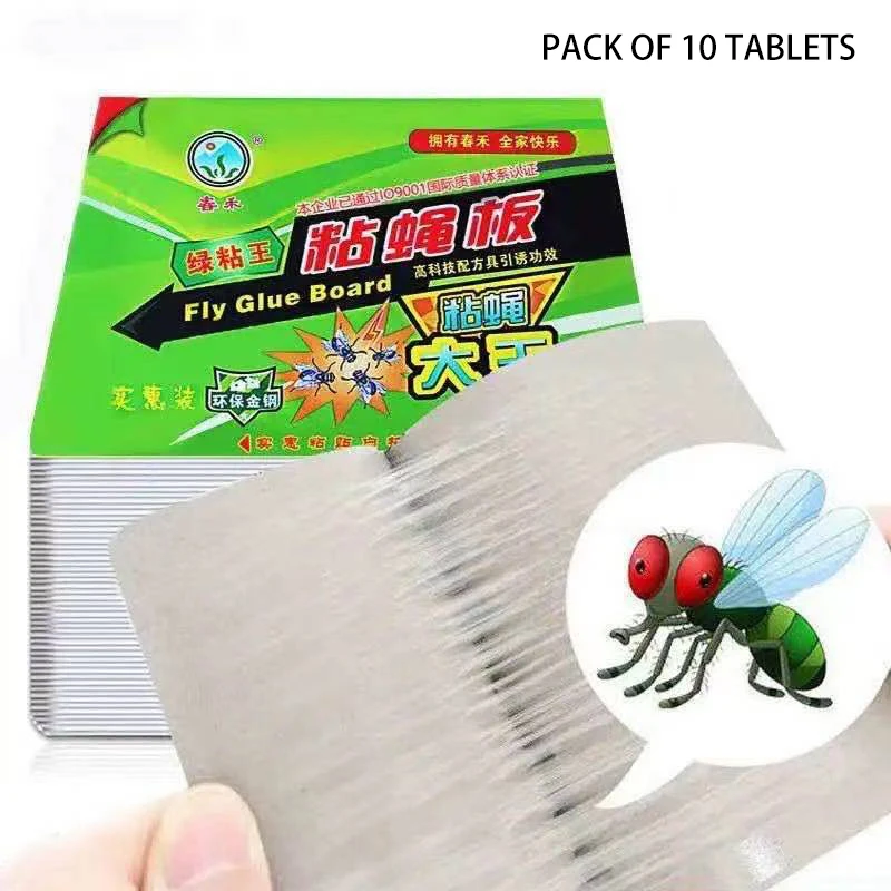 10pcs-Flies-Non-toxic-Sticky-Fly-Paper-Sticky-Mosquito-Paper-Sticky-Fly ...
