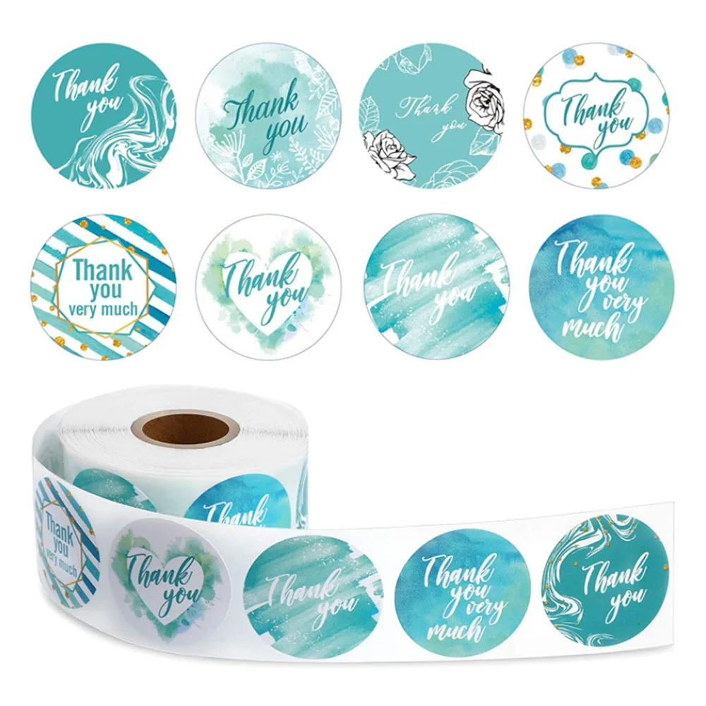 Blue Thank You Labels