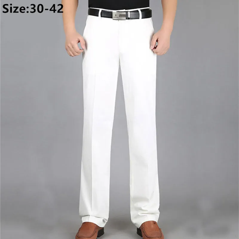 Formal-Pants-For-Men-Business-Summer-Classic-Office-High-Waisted-Modal ...