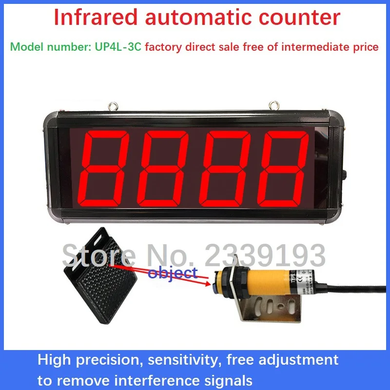 Automatic induction infrared electronic digital display counter large ...