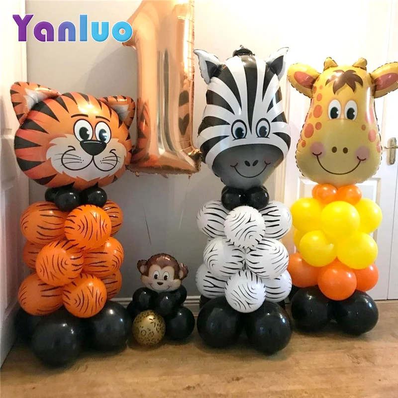 Zoo-Jungle-Party-Balloons-Animal-Tiger-Lion-Zebra-Giraffe-Cow-Air ...