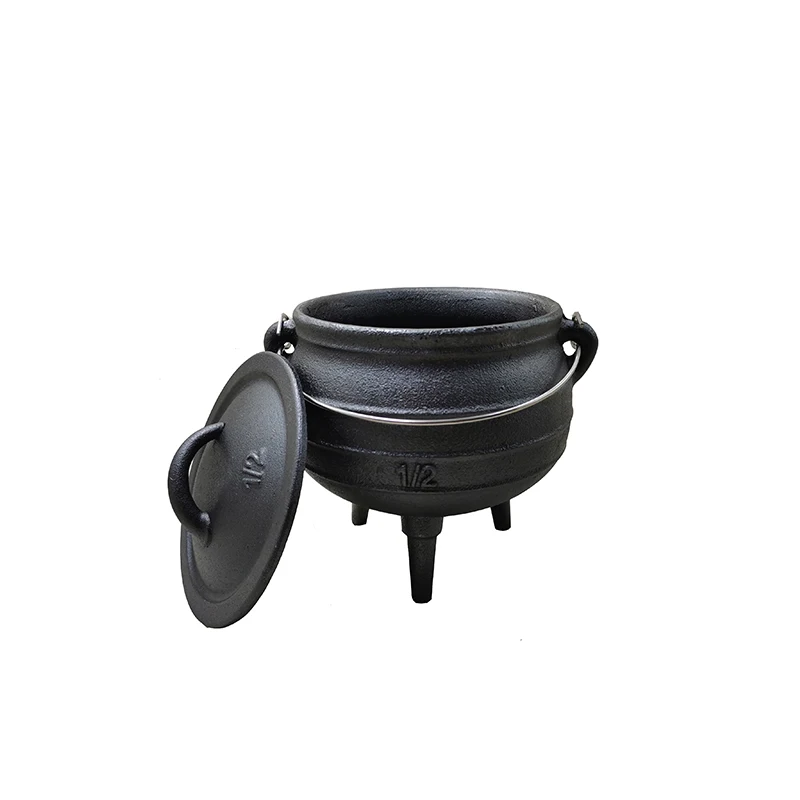 Potjie-Olla-de-hierro-fundido-de-1-2-L-utensilios-de-cocina-de-tres ...