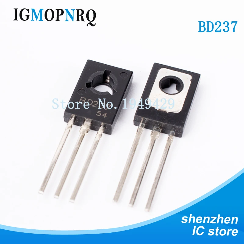 10PCS BD237 TO 126 BD237 Bipolar junction transistor (BJT) NPN General ...