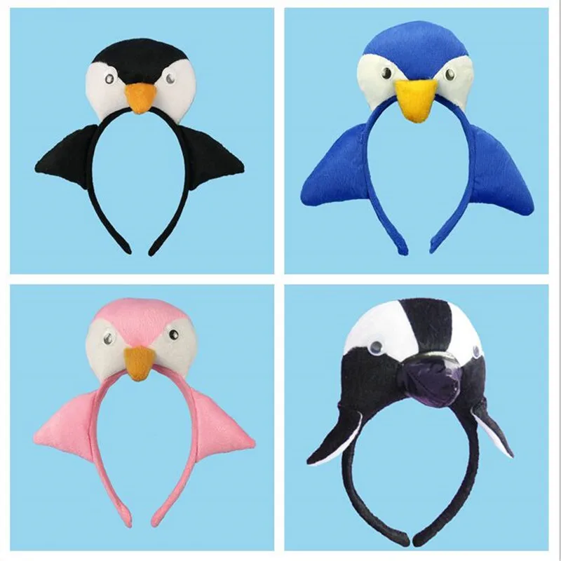 Adult Kids Party Penguin Headband Boy Girl Gift Animal Cosplay Hair ...