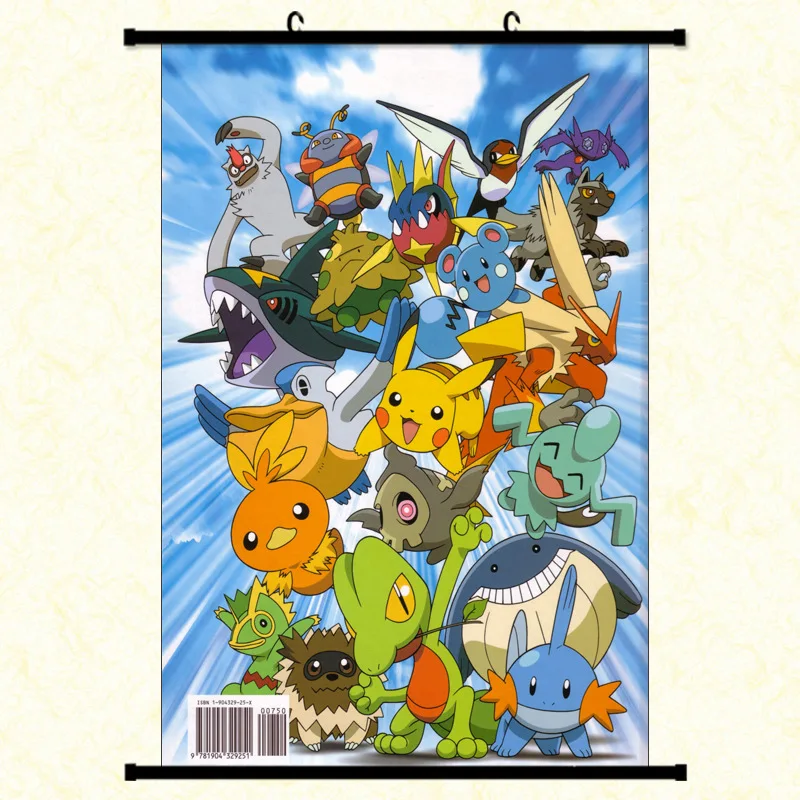 Pokemon Pikachu Anime Wall Scroll Painting Poster - KawaiiMerch.com