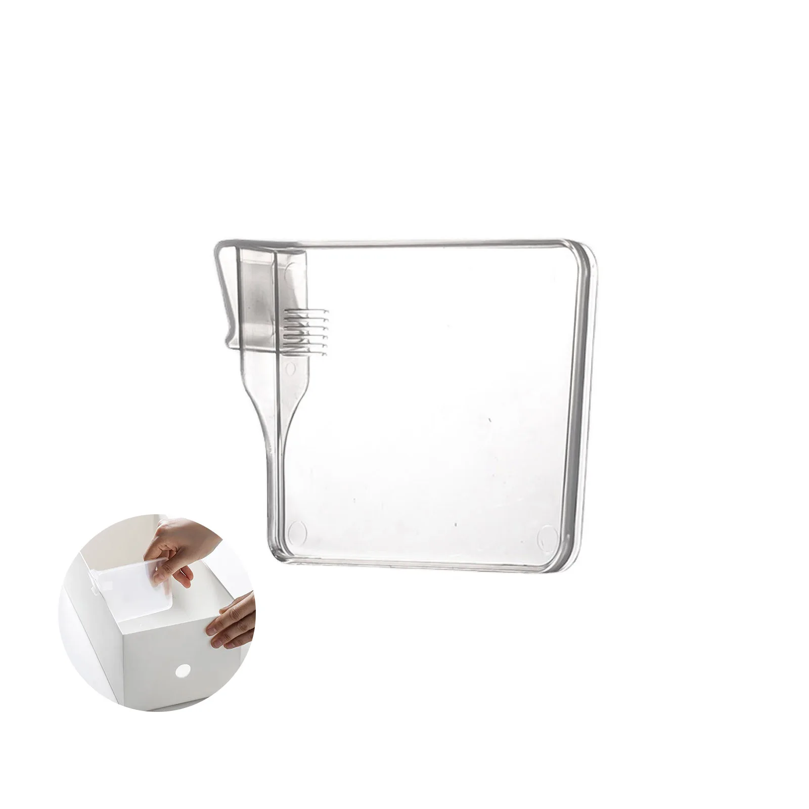 4pcs Storage Box Divider Adjustable Transparent Buckle Layered Space ...