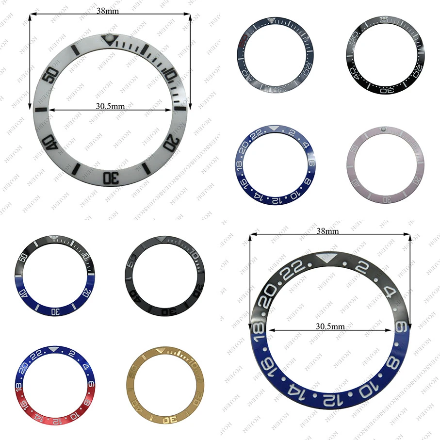 Neiton 38mm Ceramic Bezel Insert For 40mm Mens Watch Watches Replace ...