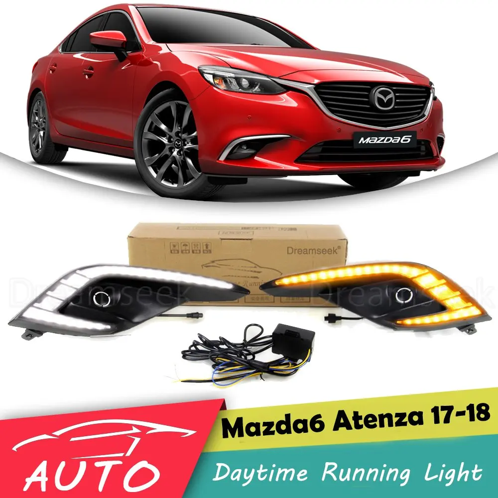 LED DRL para Mazda 6 Atenza 2017 2018, luz de circulación diurna ...