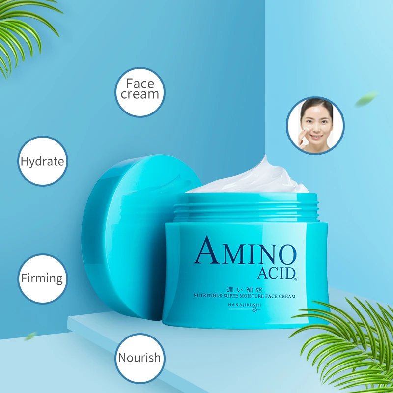 Hanajirushi Amino Acid Face Cream Moisturizing Day Cream Nourish Night ...