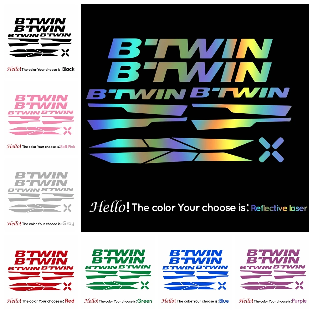 b-twin-Bicycle-Frame-Stickers-Bike-Declas-Cycling-Stickers-Reflective ...