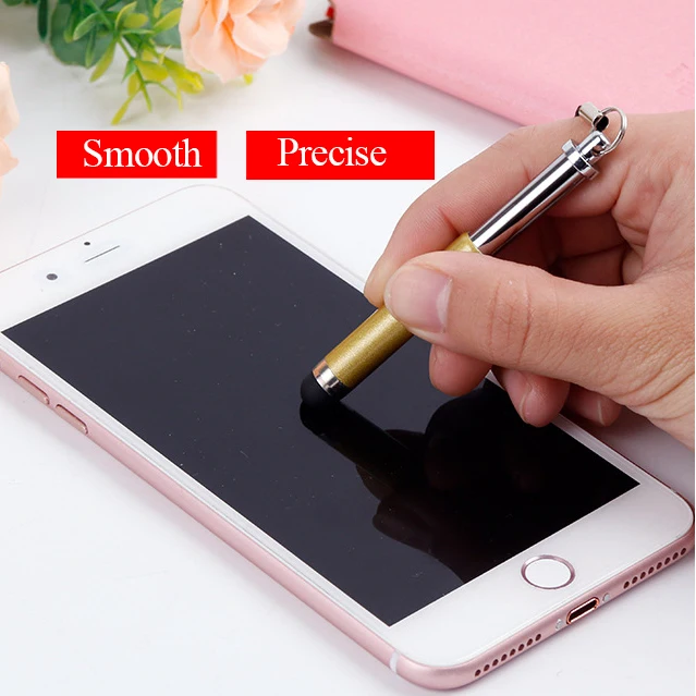 Mini caneta touch screen dobrável para celular, caneta capacitiva ...