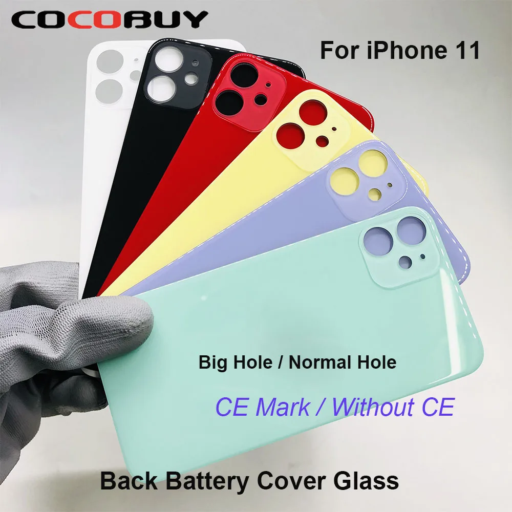 5pcs Ori Quality Back Battery Cover Glass/EU CE For iPhone 11 Rear Back ...