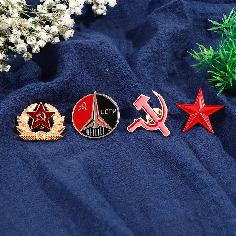 Militaria Collectibles Soviet Symbol Hammer and Sickle Badge USSR metal ...