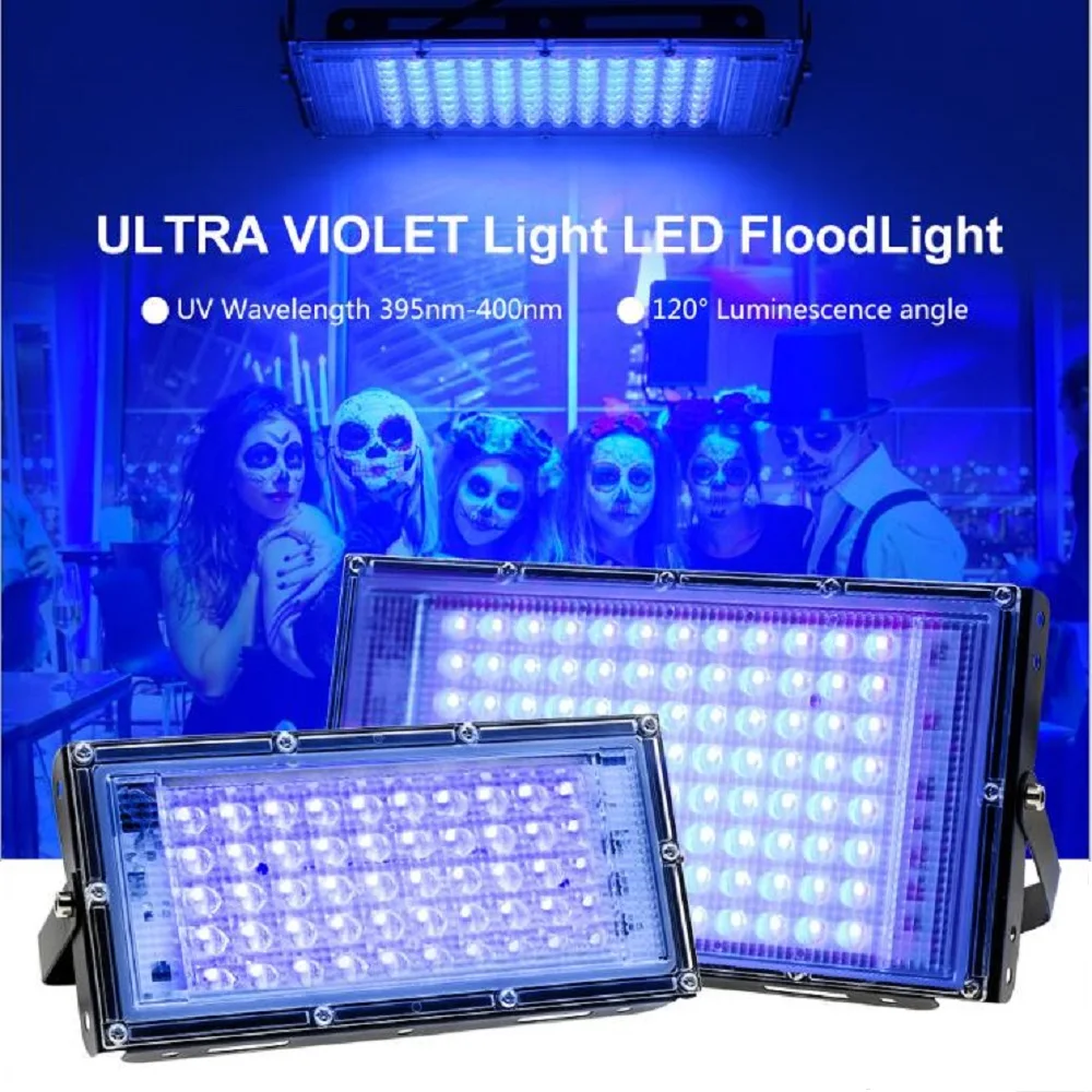 395nm led uv projector com interruptor da ue plug 50w 100 lâmpadas de ...