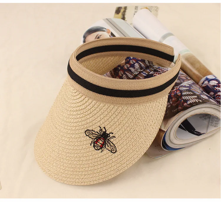 New-Woman-s-Sun-Hats-Hand-Made-DIY-Bees-Letter-Visor-Caps-Parent-Child ...