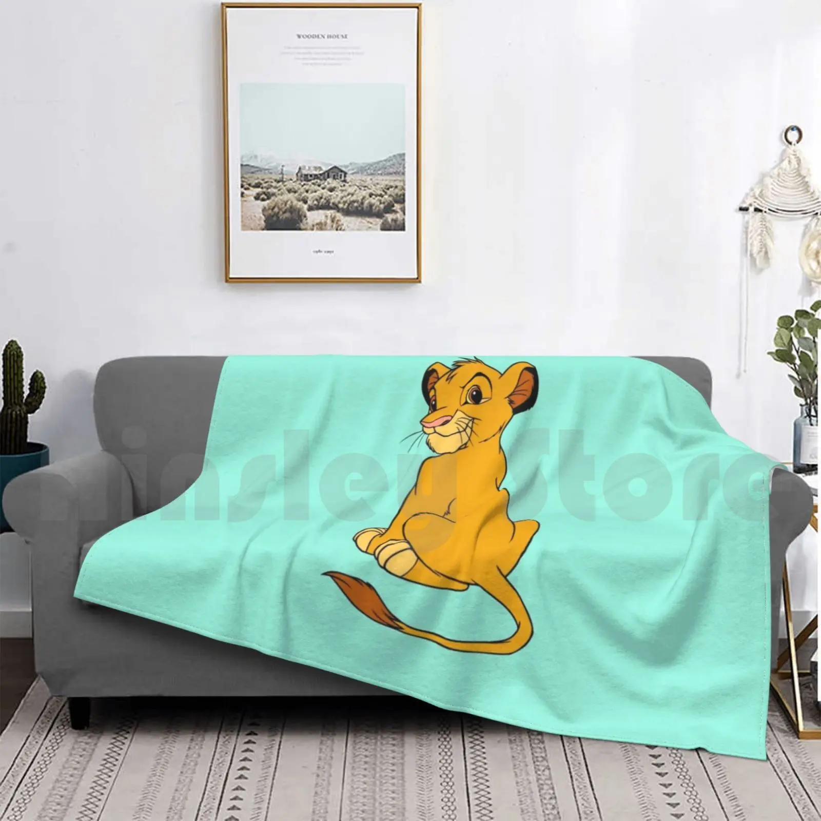 Manta-de-Simba-sonriente-a-la-moda-personalizada-Timon-Pumba-Simba-cara ...