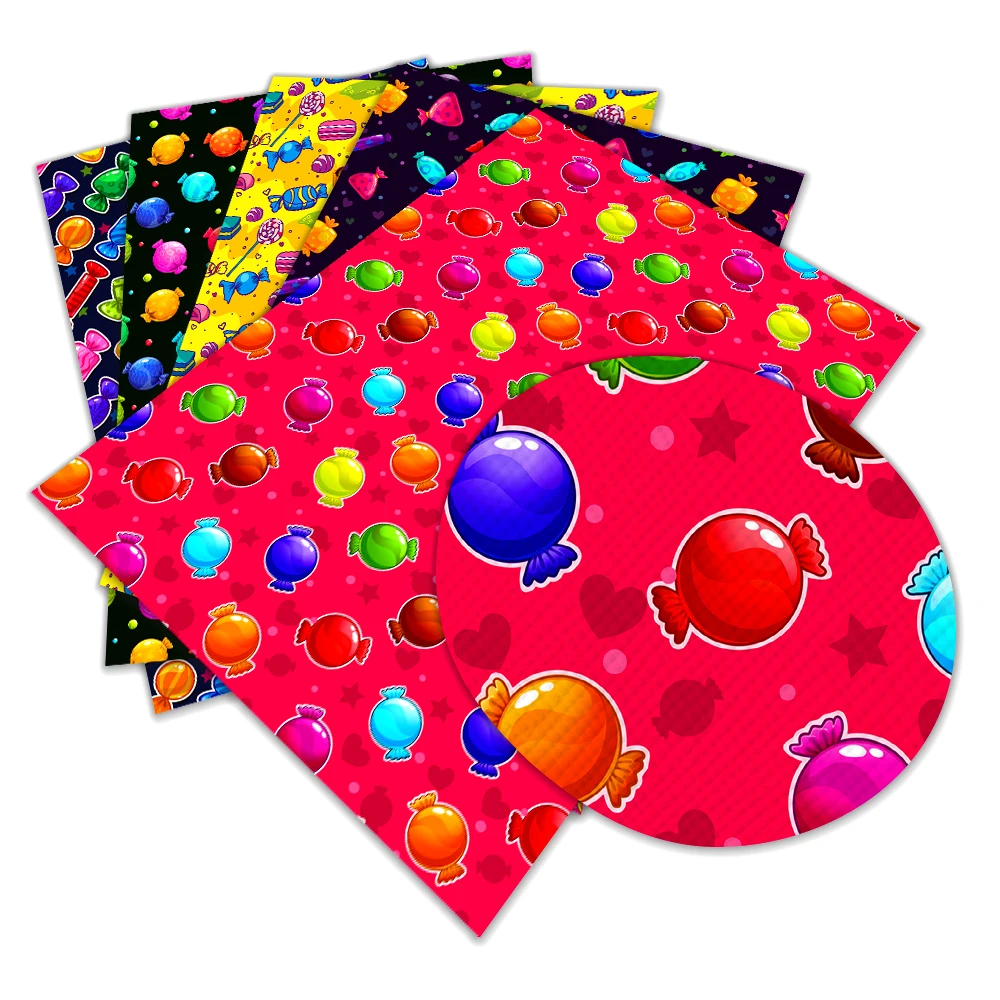 30-cm-x-136-cm-sweet-Candy-Printed-Synthetic-Leather-for-DIY-Sewing ...