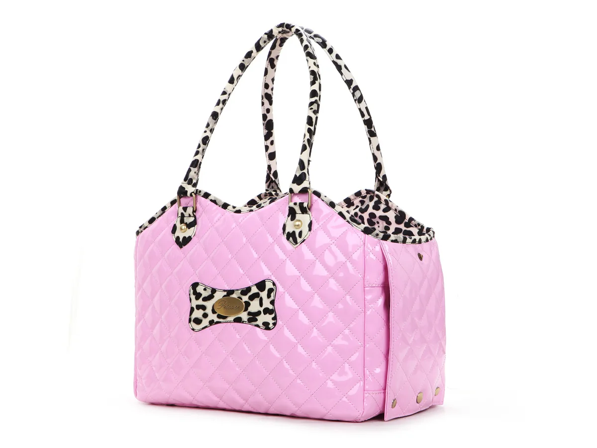 Pink-Pu-Shoulder-Bag-Mixted-Embroidery-Pet-Dogs-Carrier-Small-Puppy-Bag ...