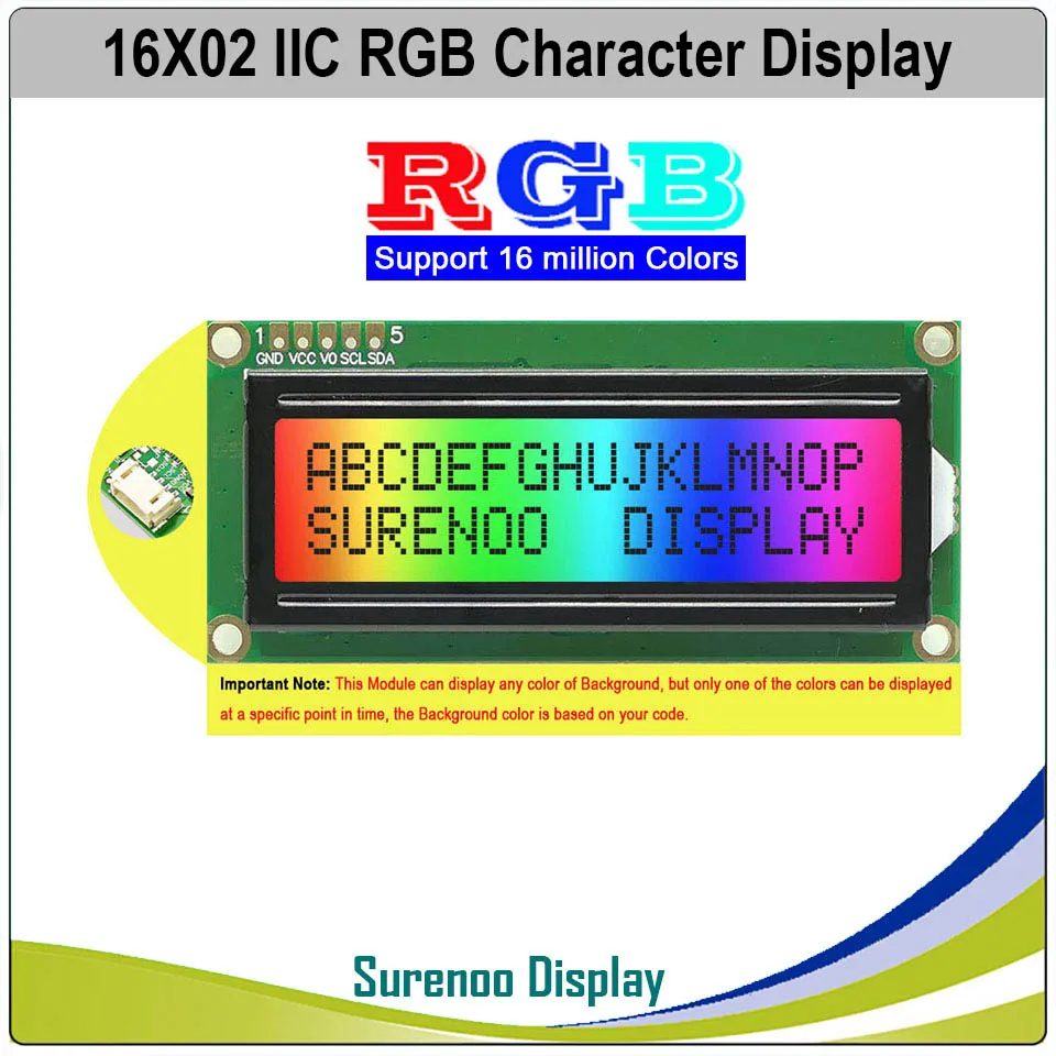 Grove – Module d'affichage LCD, panneau LCM avec rétro-éclairage rvb ...