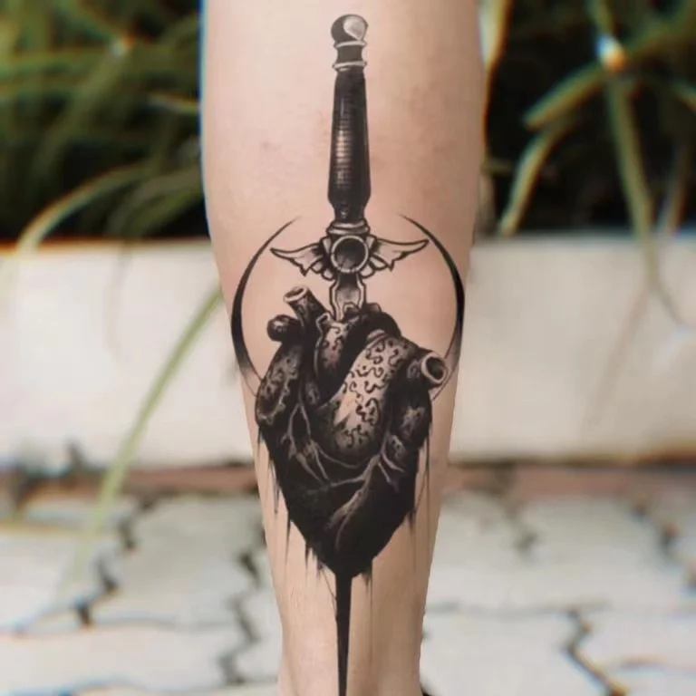 Heart With Sword Through It Tattoo