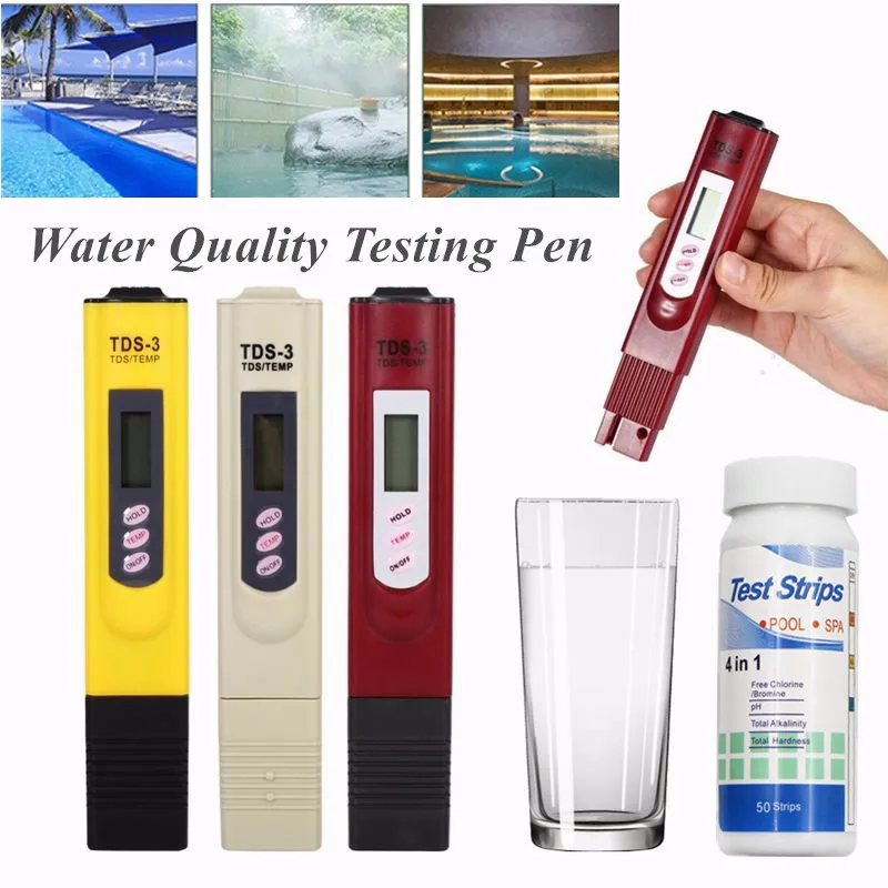 7 Types Multifunctional LED Display TDS&EC Water Quality Testing Pen ...