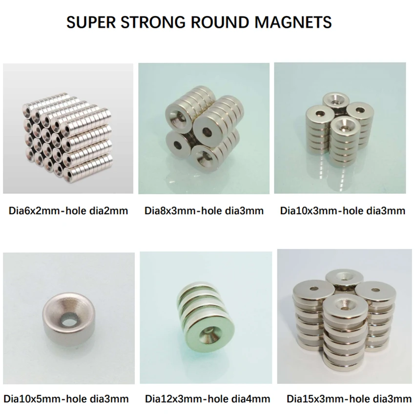 Neodymium Magnets With Hole N35 NdFeB Countersunk Round Magnet Super ...