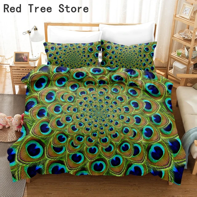 Peacock Colored Bedding