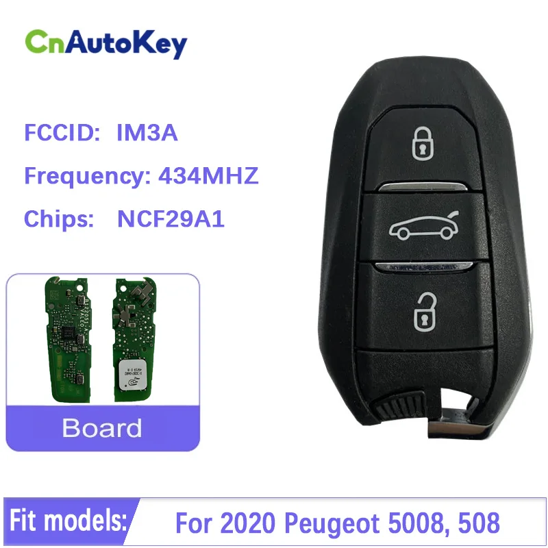Original-for-2020-P-eugeot-5008-208-Smart-Key-With-433Mhz-128-AES-Chip ...