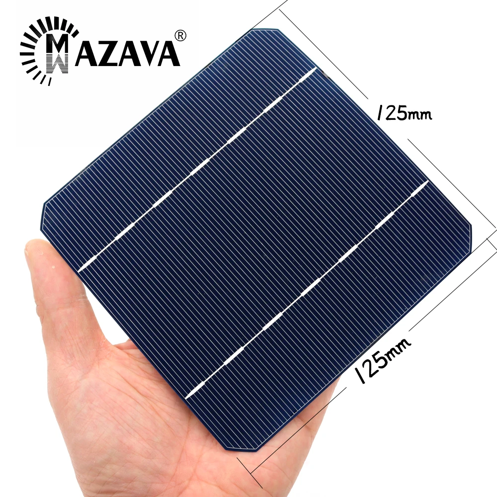10 40 50 100 Pcs 2.8 W 125 x 125 Mono Solar Cells 5x5 Sunpower C60 ...