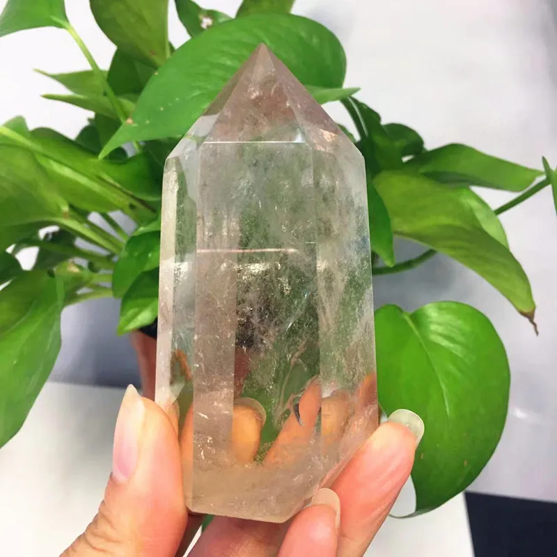 Transparent Quartz Crystal, Natural Tea Crystal, Treatment Point Hex ...