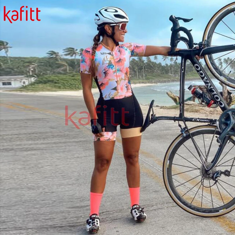 Kafitt ladies cycling jersey jumpsuit professional outdoor cycling wear ...