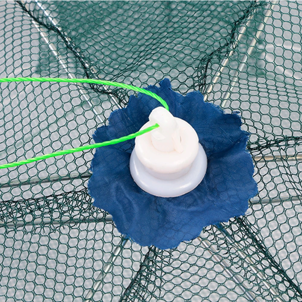 Cast Nets Hexagon Fishing Trap Net - Foldable 6-Hole Design For Shrimp ...
