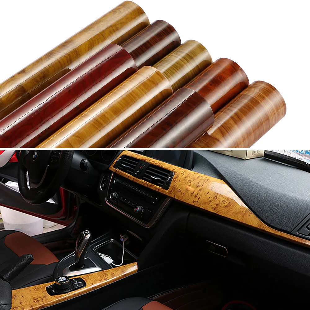 10/30*100cm Glossy Wood Grain Pvc Vinyl Wrap Films for Car Internal ...