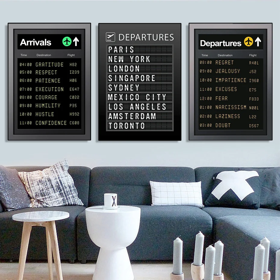 Airport Poster Airport Departure Airport Arrivals Airport Canvas ...