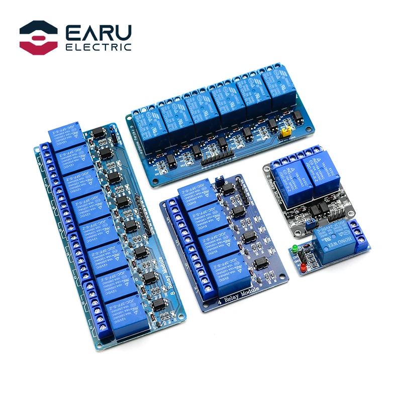 5v 12v 24v Relay Module With Optocoupler Relay Output 1 2 4 6 8 16way ...