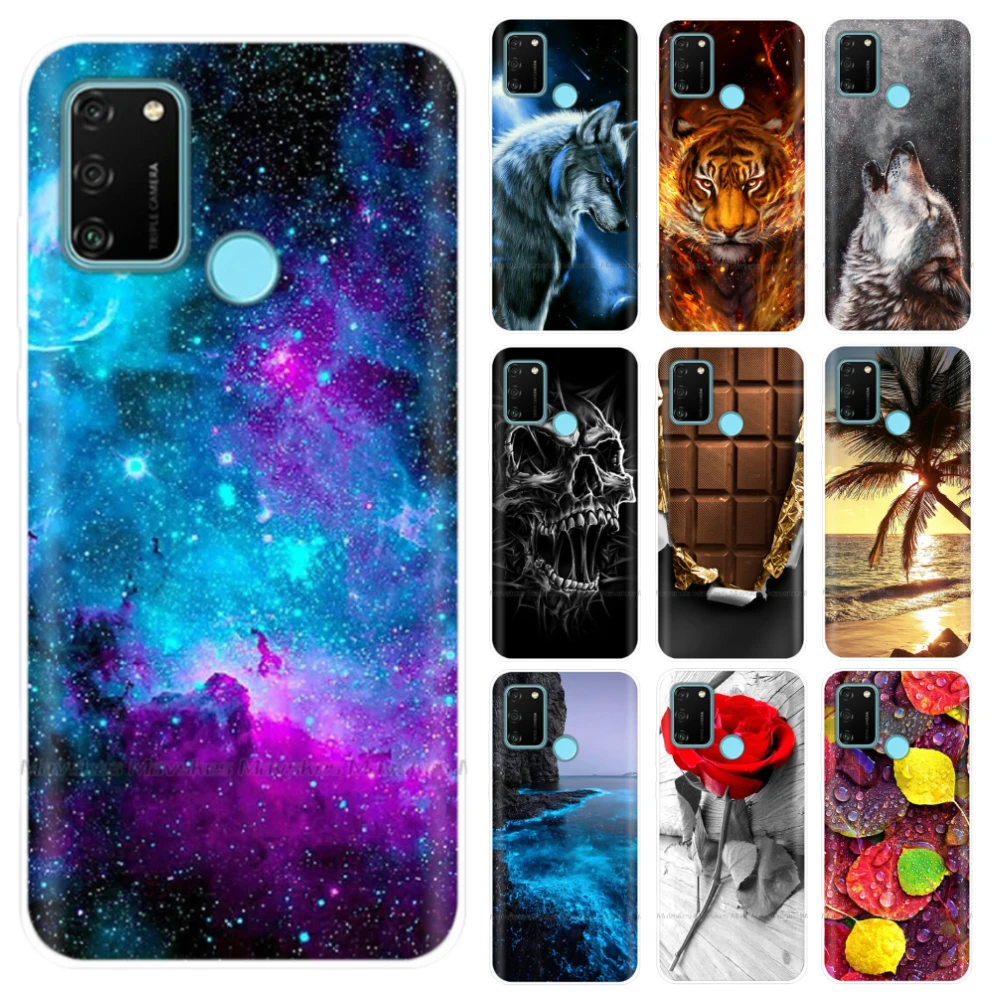 Funda de silicona TPU para Huawei Honor 9A, cubierta protectora de 6,3 ...